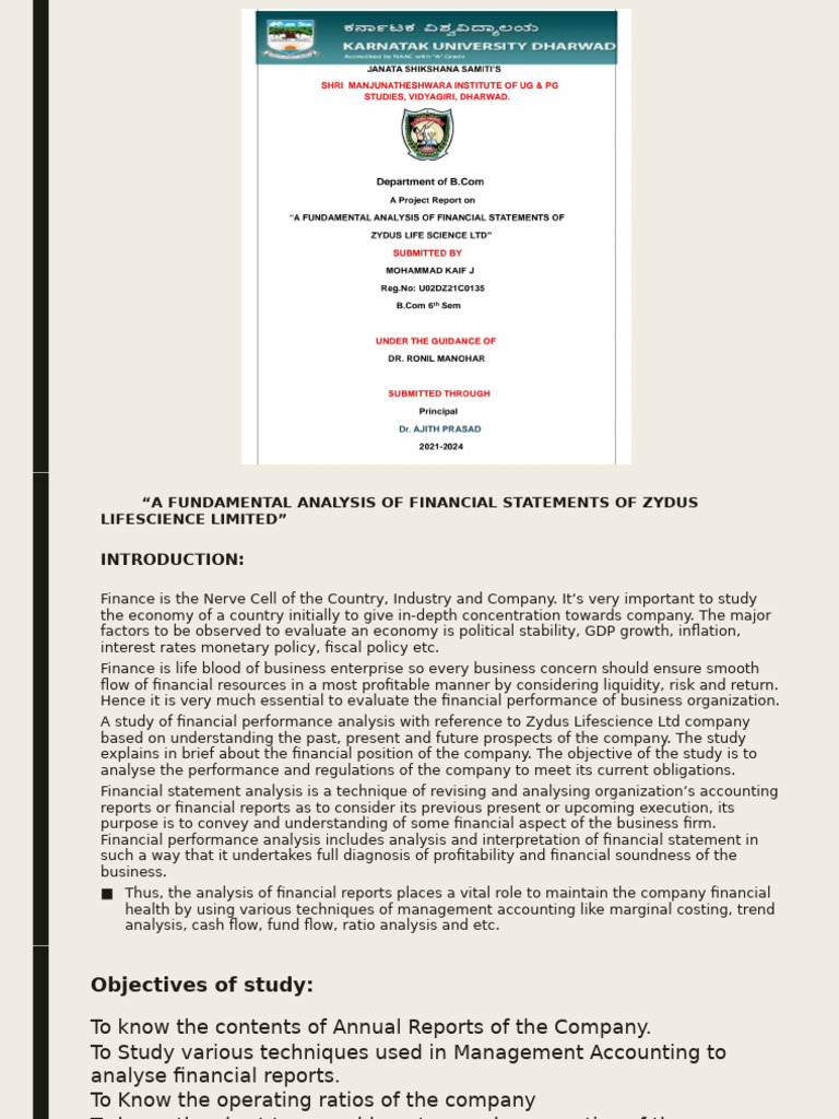 Financial Analysis of Zydus Lifesciences | PDF | Fixed Asset | Revenue