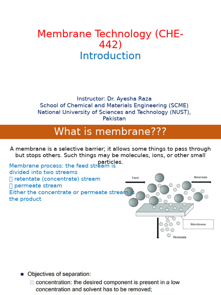 Membrane Technology Overview and Applications | PDF | Membrane | Polymers