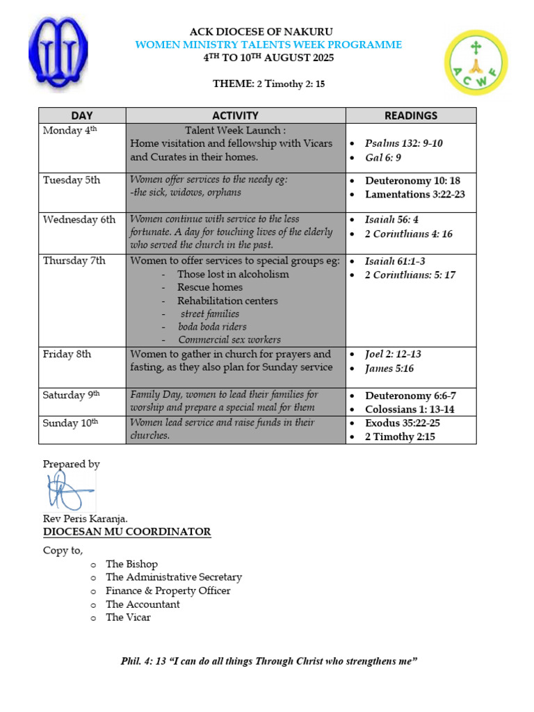 Talents Week Program 2025 | PDF