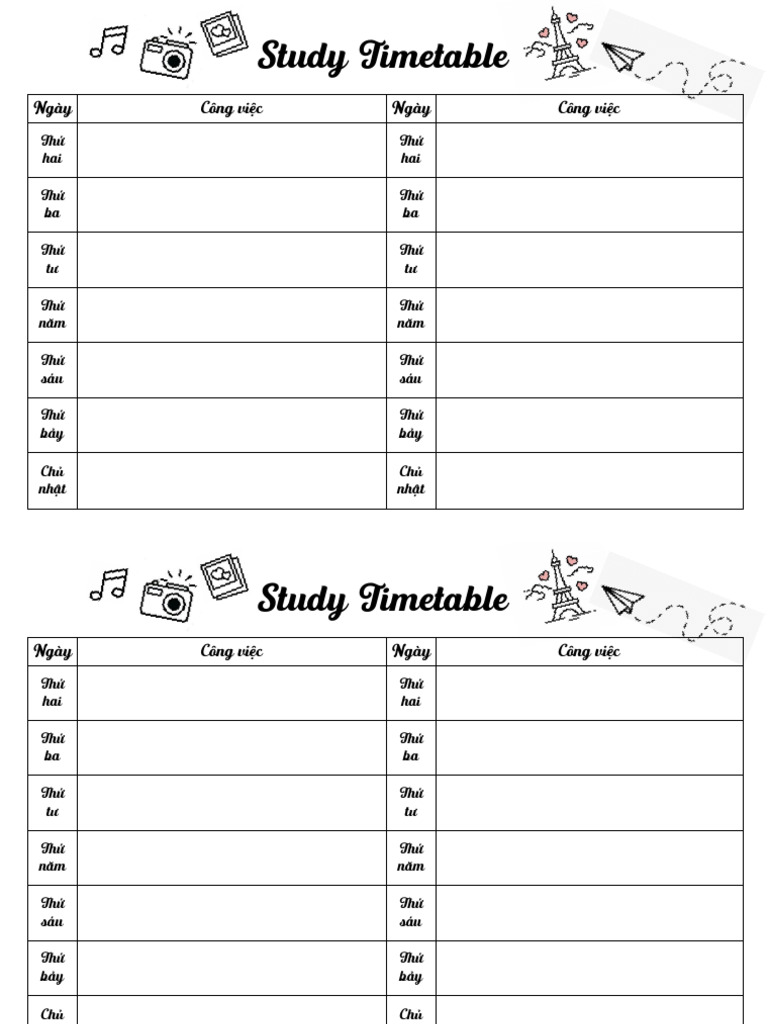 Study Timetable | PDF