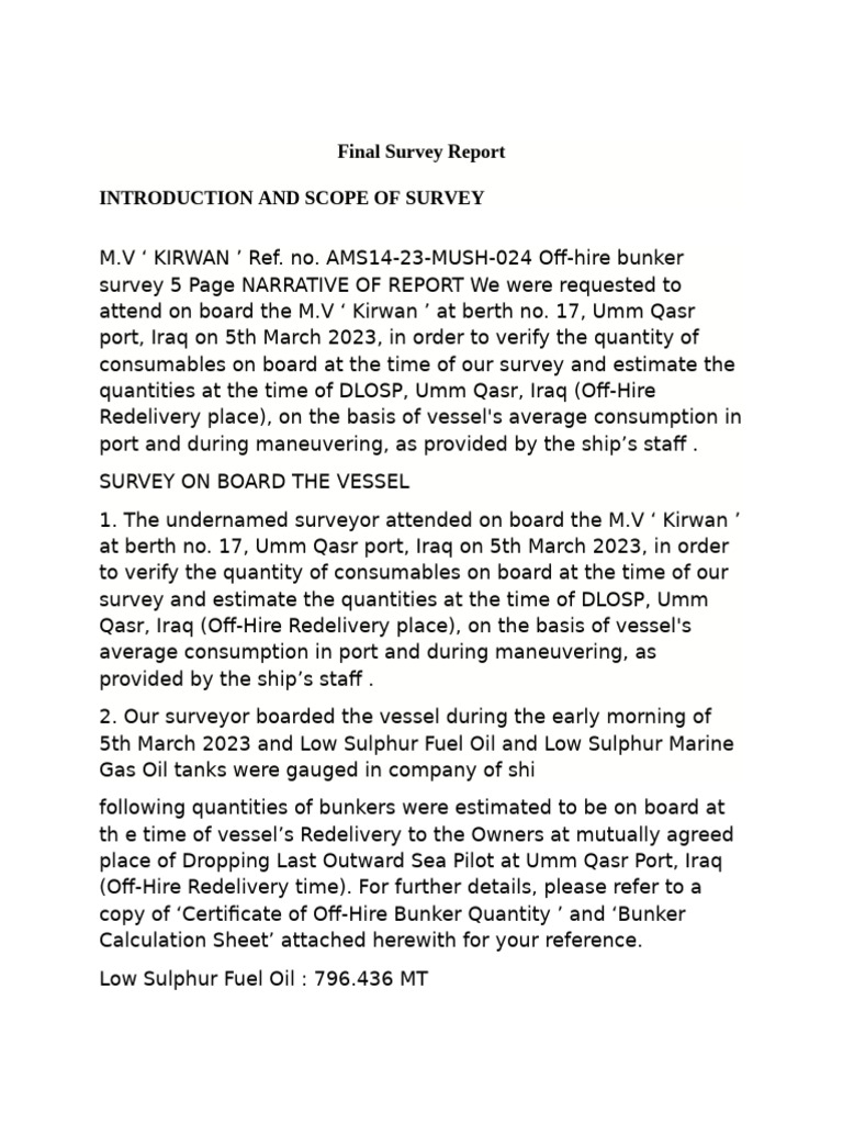 Final Survey Report | PDF