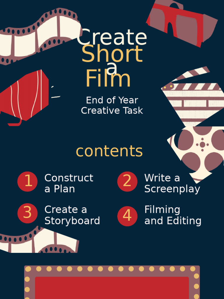 Create A Short Film Educational Presentation in Dark Blue Yellow ...