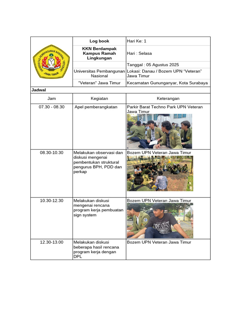 Log Book KKN Berdampak Nopals | PDF
