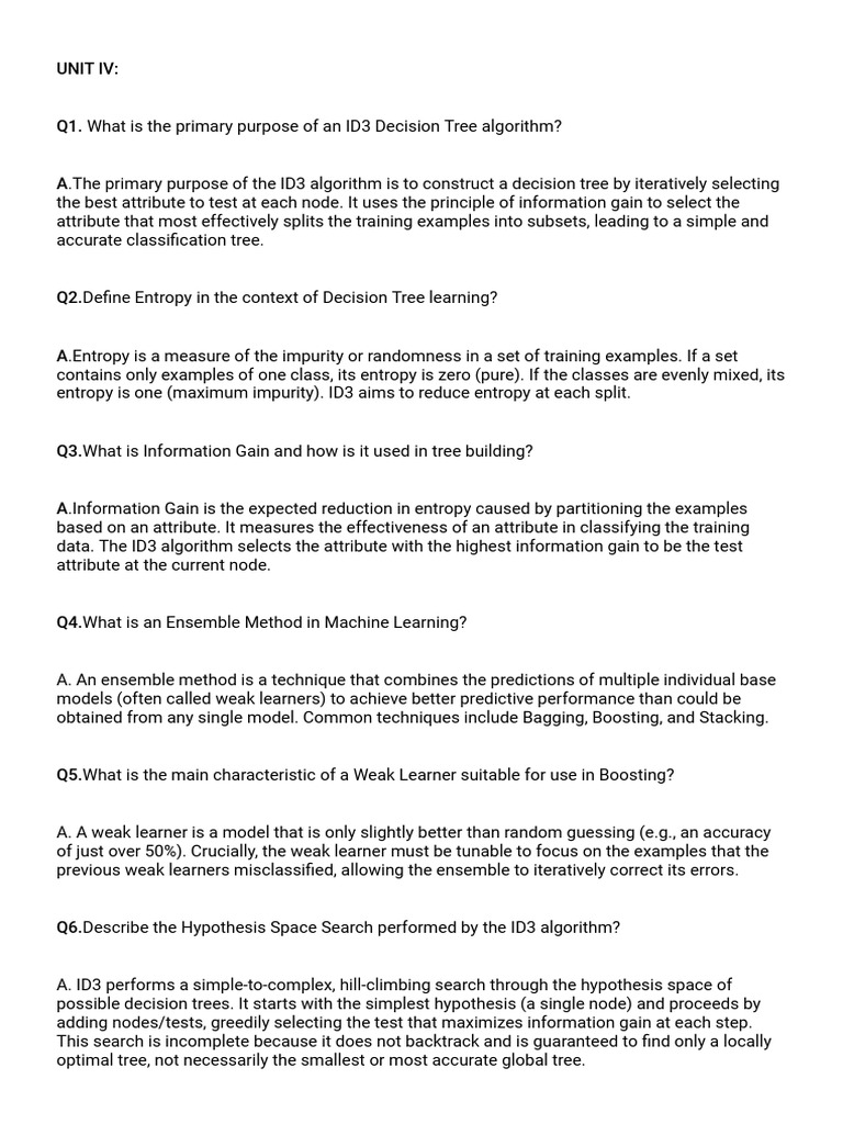 ID3 Decision Tree Algorithm Explained | PDF | Bootstrapping (Statistics ...
