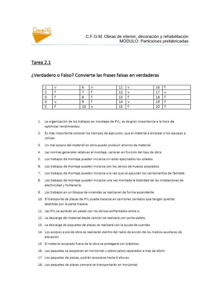 PP - UD2 - TAREA 2.1 - Verdadero o Falso 2 | PDF