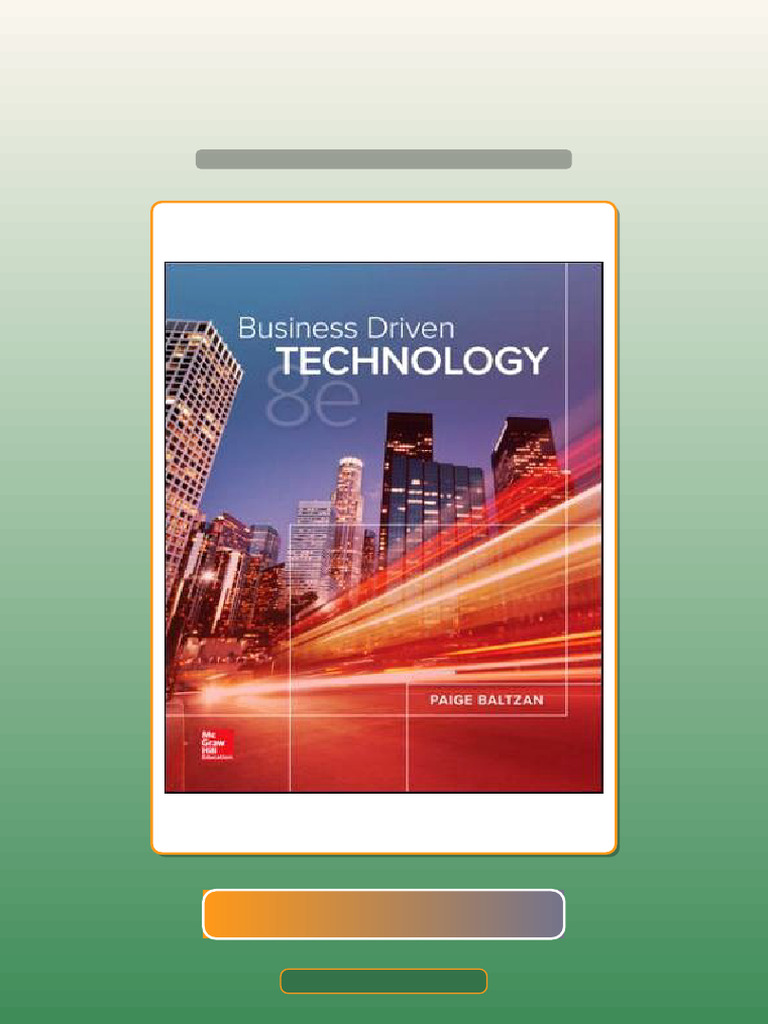 Answers for Business Driven Technology 8th Edition Paige Baltzan Amy ...