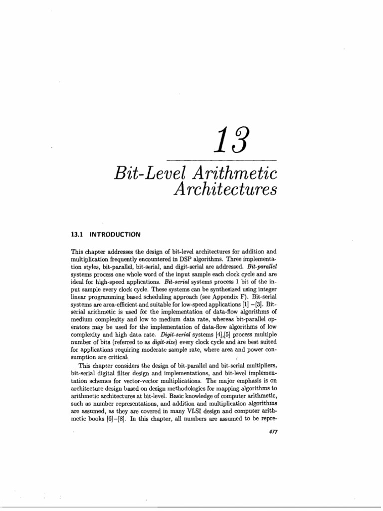 Vlsi Signal Processig Unit 4 | PDF