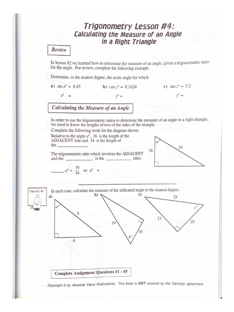 Trigonometry Lesson #4 | PDF