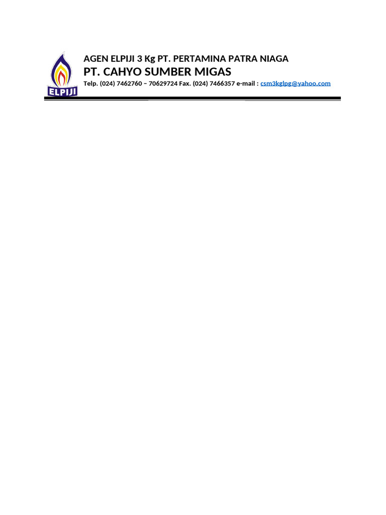 Kop Surat PT - CSM | PDF