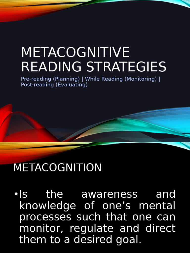 RWS Lesson 2 Metacognitive Reading Strategies | PDF