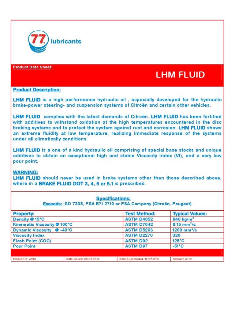 LHM Fluid: High-Performance Hydraulic Oil | PDF | Business | Computers