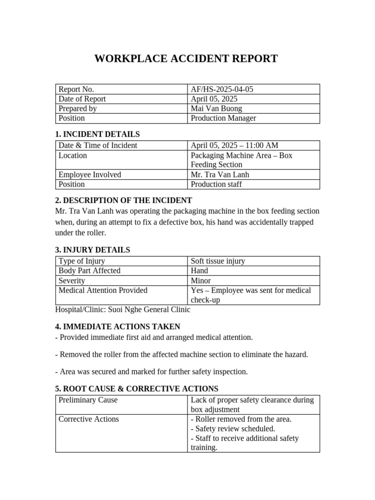 ASTROFARMER Accident Report Form 2025 | PDF