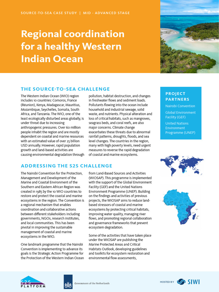 Regional Coordination For A Healthy Western Indian Ocean | PDF | Earth ...