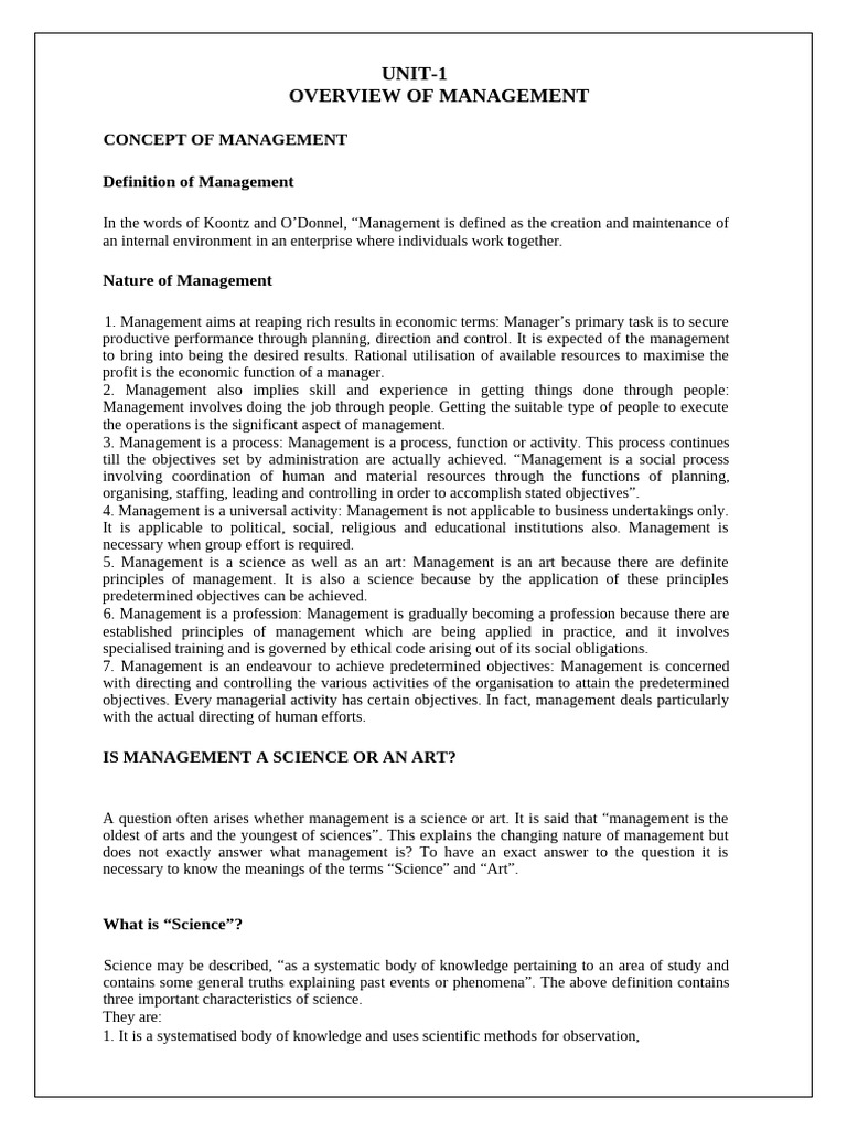 Overview of Management Principles | PDF | Science | Decision Making