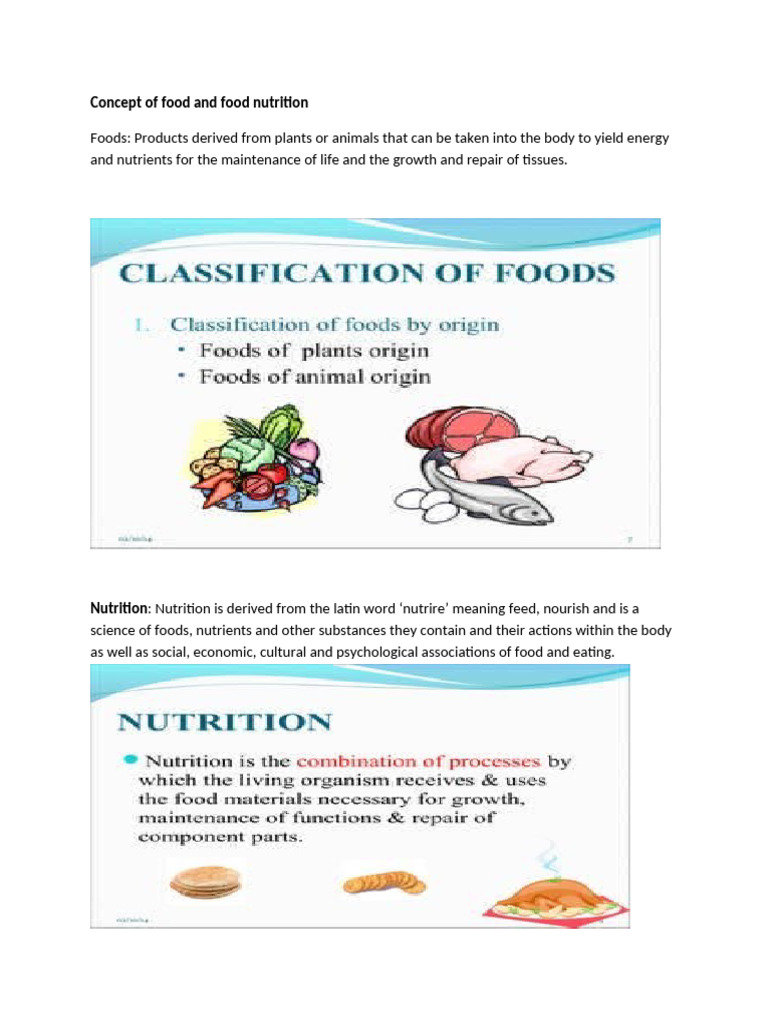 Concept of Food and Food Nutrition Unit-1 | PDF | Carbohydrates | Foods