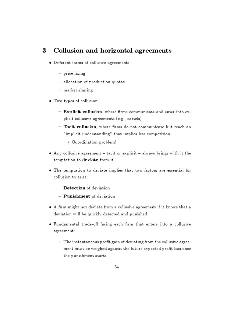 3 Collusion and Horizontal Agreements | PDF | Economics | Business ...
