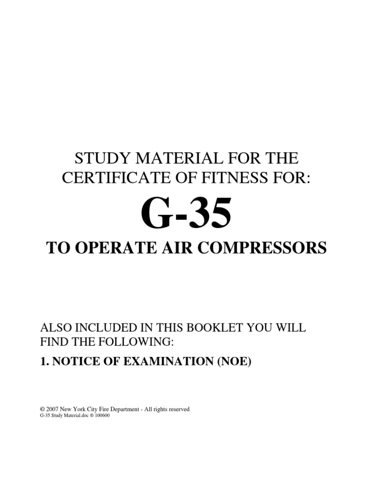 Study Material For The Certificate of Fitness For:: To Operate Air ...