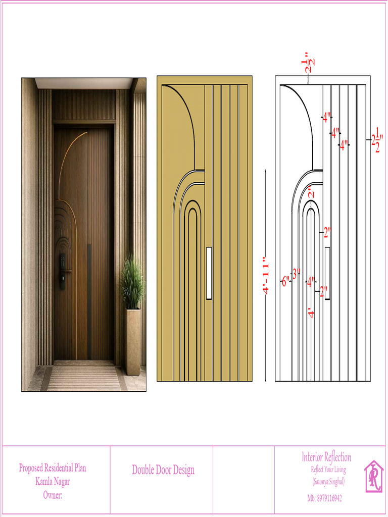 Residential Plan with Double Door Design | PDF