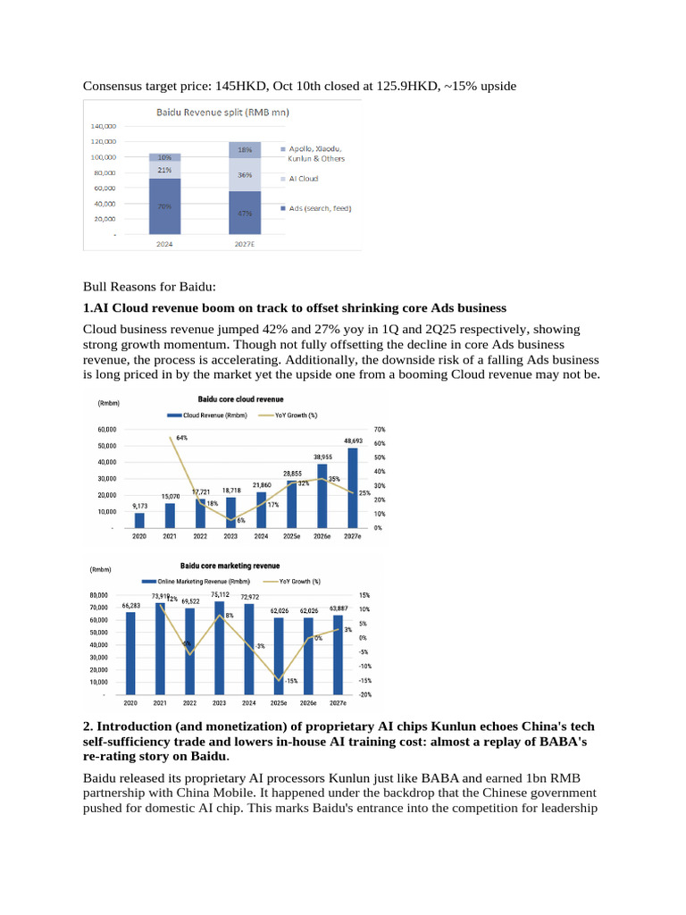 Baidu's Growth Potential: AI Cloud & Robotaxi | PDF