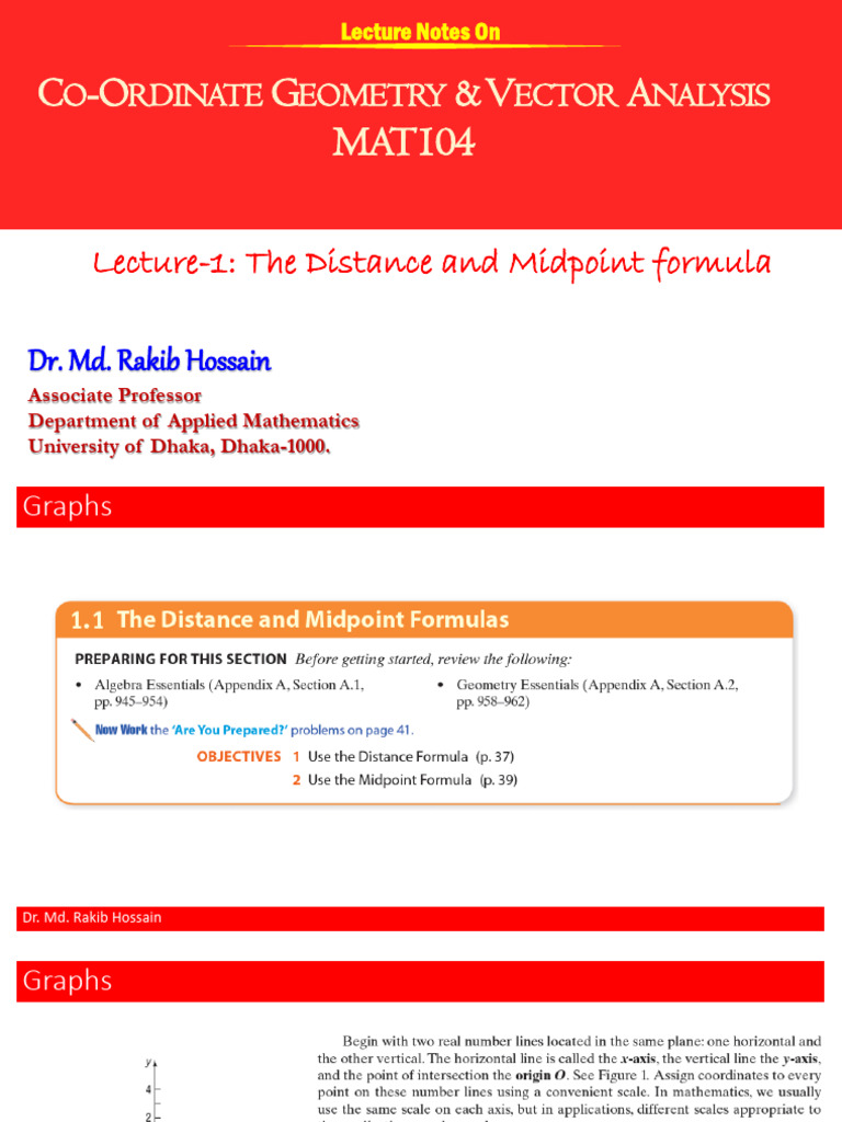 Distance and Midpoint Formula Notes | PDF