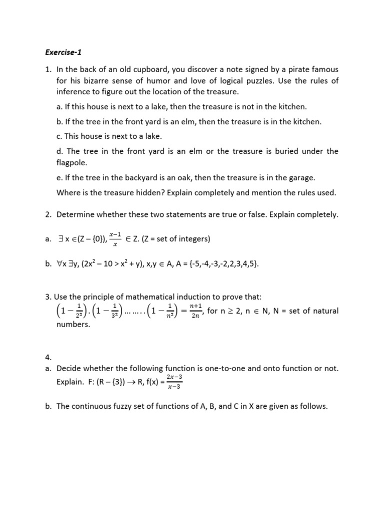 Exercise DM Mid 2025(2) | PDF | Mathematics | Theoretical Computer Science