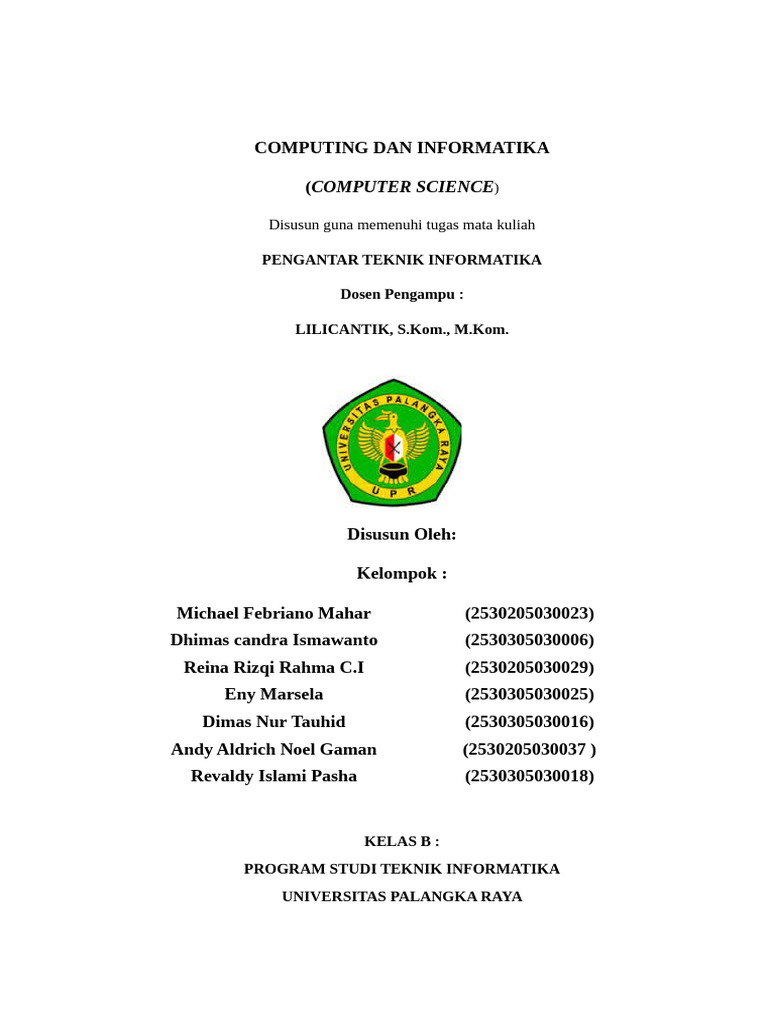 Pemahaman Dasar Ilmu Komputer dan Informatika | PDF