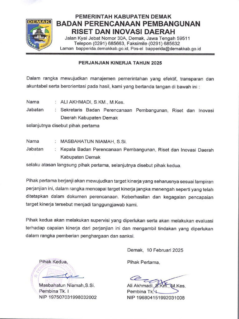 PK Eselon III Tahun 2025 | PDF