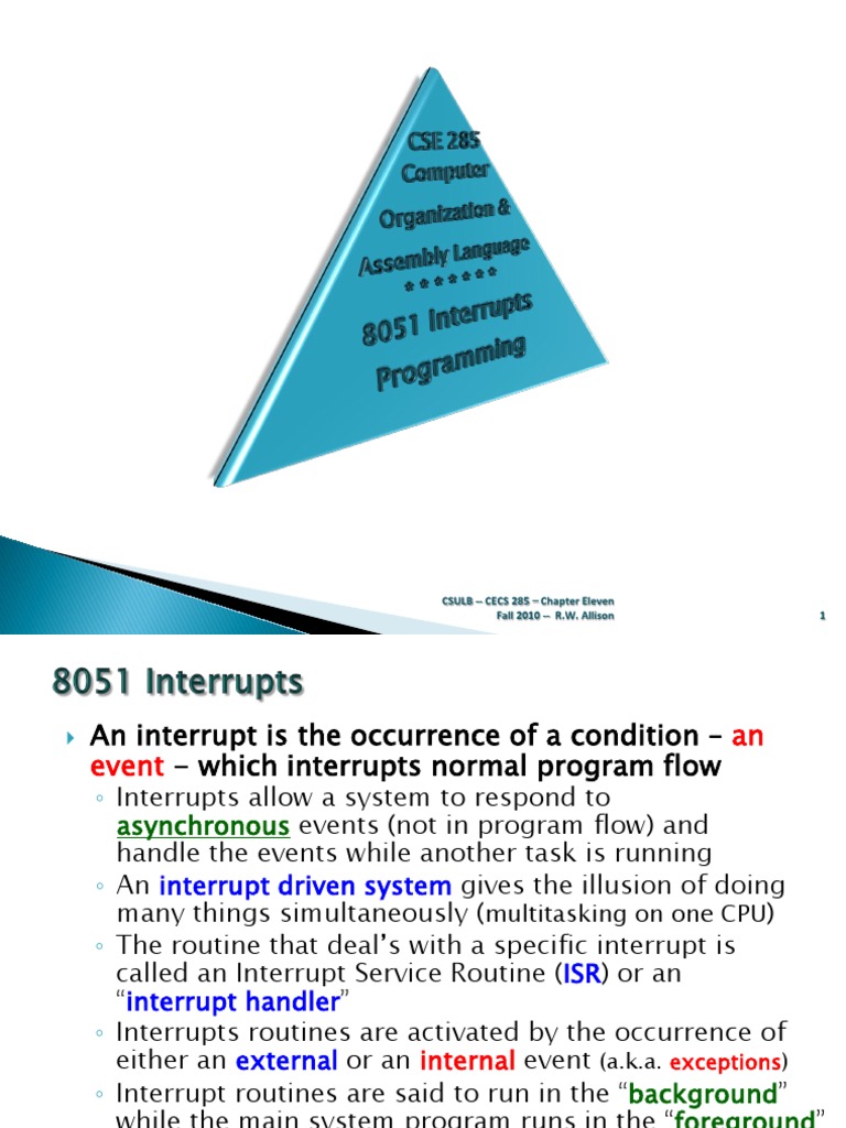 CSULB - CECS 285 - Chapter Eleven Fall 2010 - R.W. Allison 1 | PDF ...