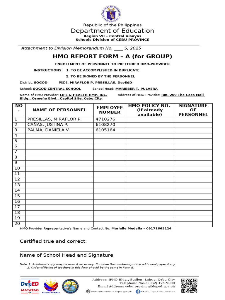 HMO Enrollment and Acknowledgment Forms | PDF | Government | Philippines