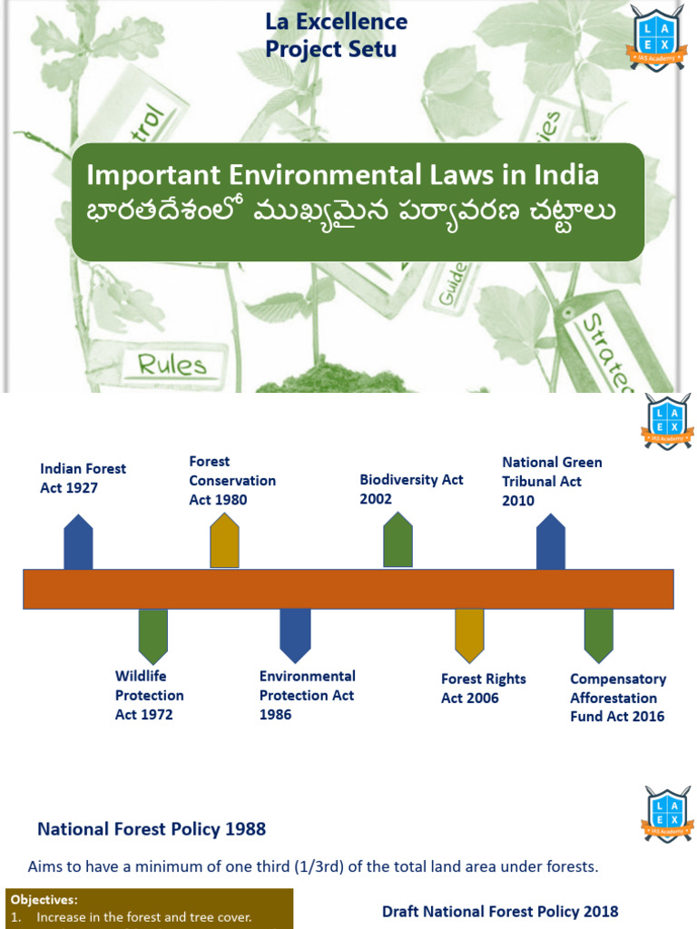 Key Environmental Laws in India | PDF | Environmental Impact Assessment ...