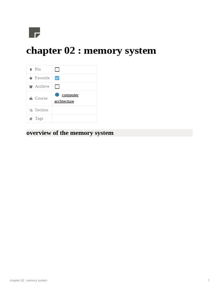 Chapter 02 Memory System | PDF | Random Access Memory | Cpu Cache