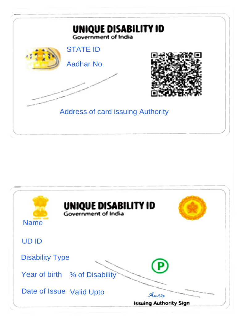 Unique Disability ID Details India | PDF
