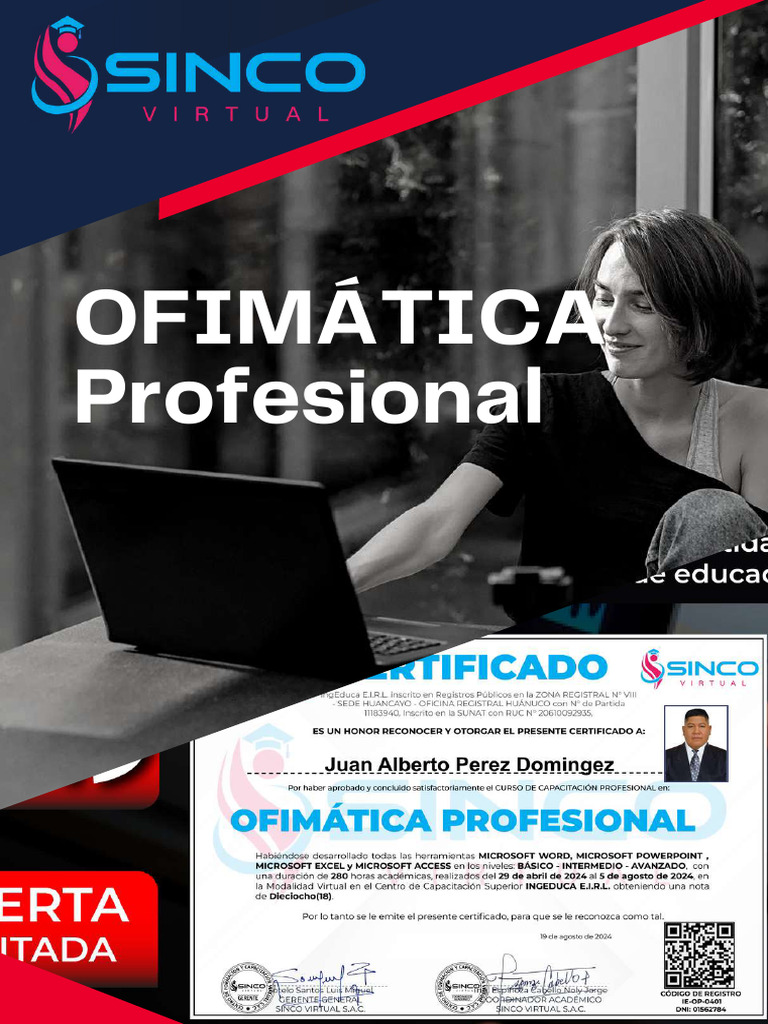 TEMARIO OFIMÁTICA PROFESIONAL | PDF | Microsoft Excel | Microsoft Office
