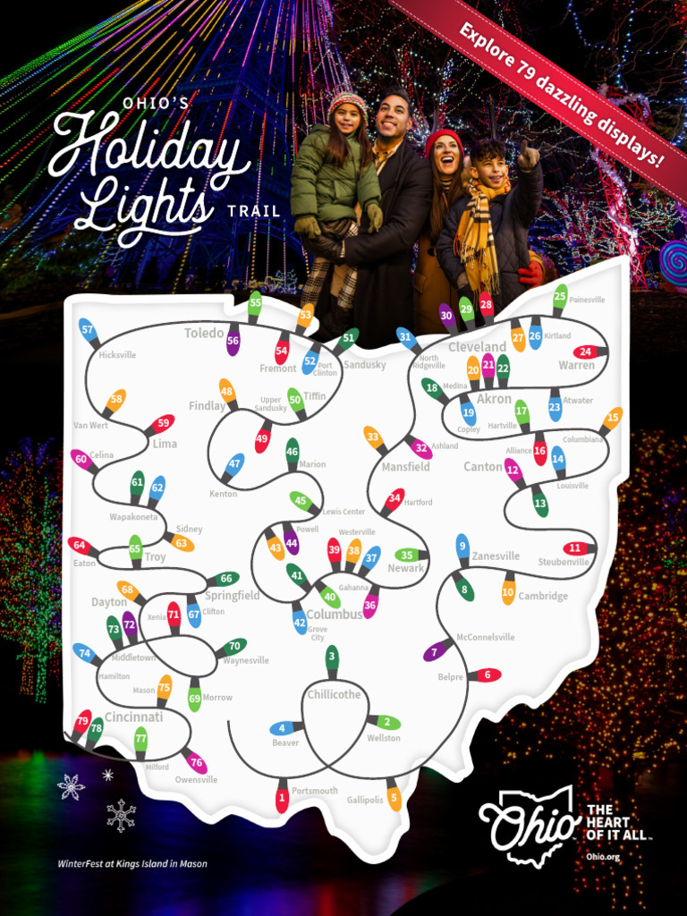Holiday Lights Trail Map 2025 | PDF | December Observances | Christmas