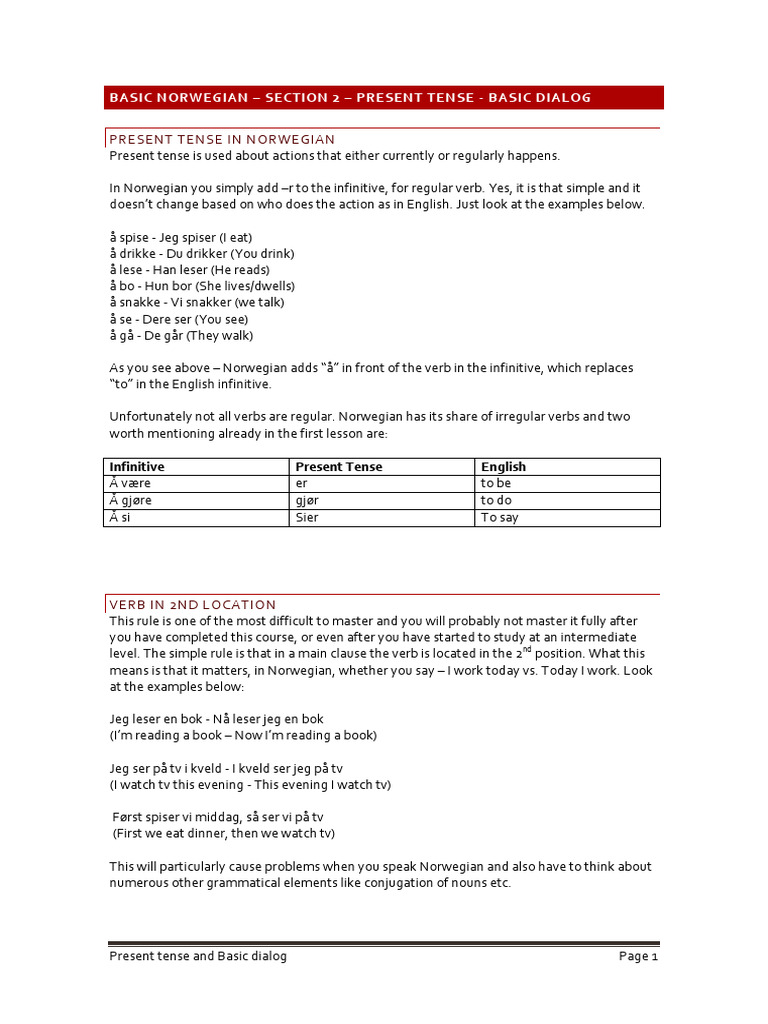 02 PresentTense | PDF | Verb | Grammatical Tense