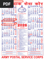 APS Calendar 2026 | PDF | Religious Holidays | Hindu Worship