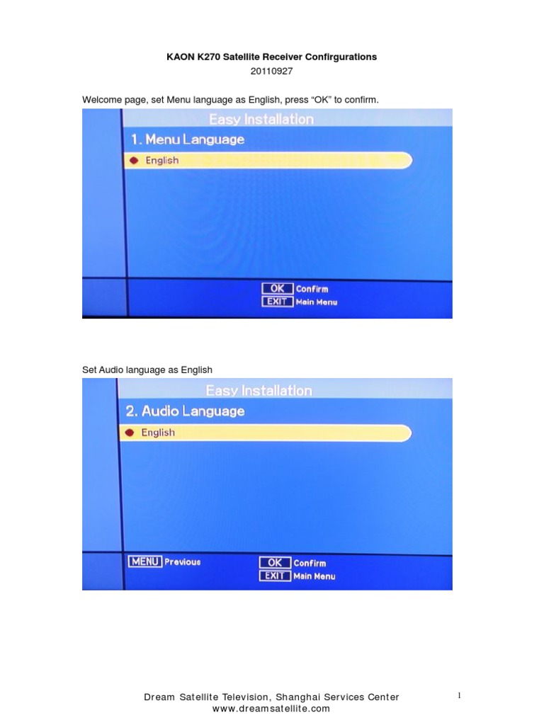 Kaon k270 Receiver Box Basic Practices | PDF | Satellite Television ...