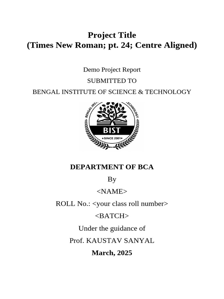 Demo Project Template BIST | PDF | Software Development | Computer ...