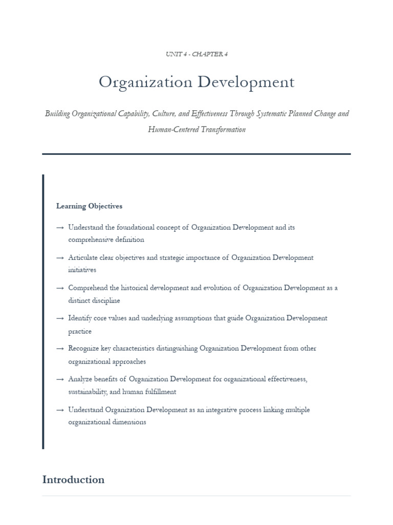 Understanding Organization Development Principles | PDF | Organization ...