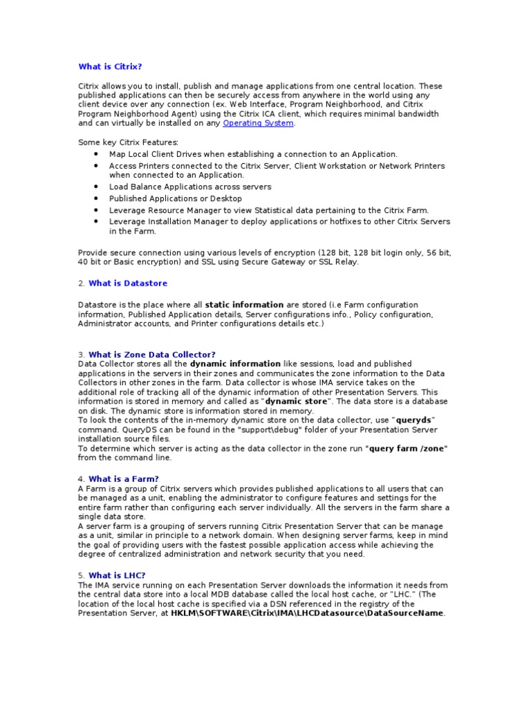 What Is Citrix?: Operating System | PDF