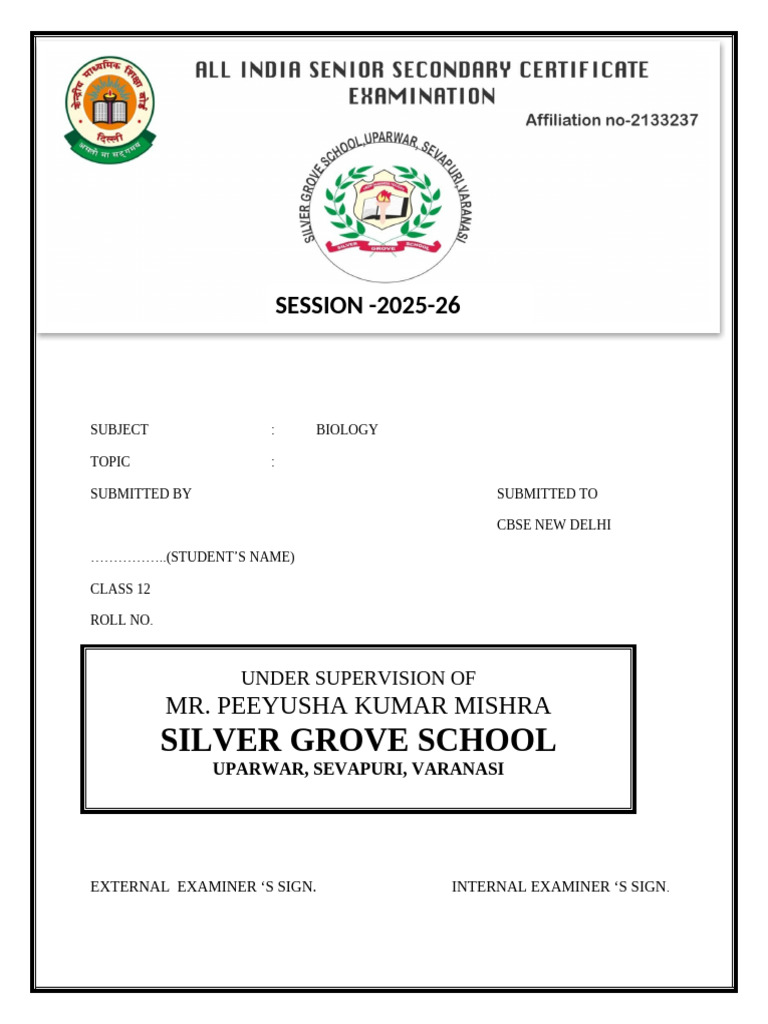 12 Practical Cover Page-1 | PDF