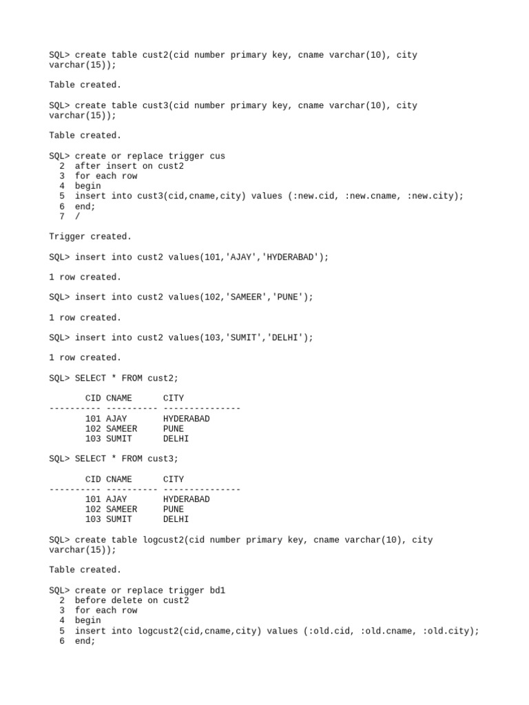 Triggers | PDF | Databases | Data Management Software