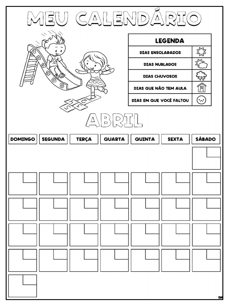 Calendário Abril - Pôster | PDF
