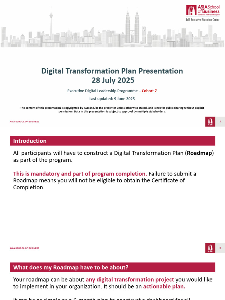 Cohort 7 - Digital Transformation Plan | PDF