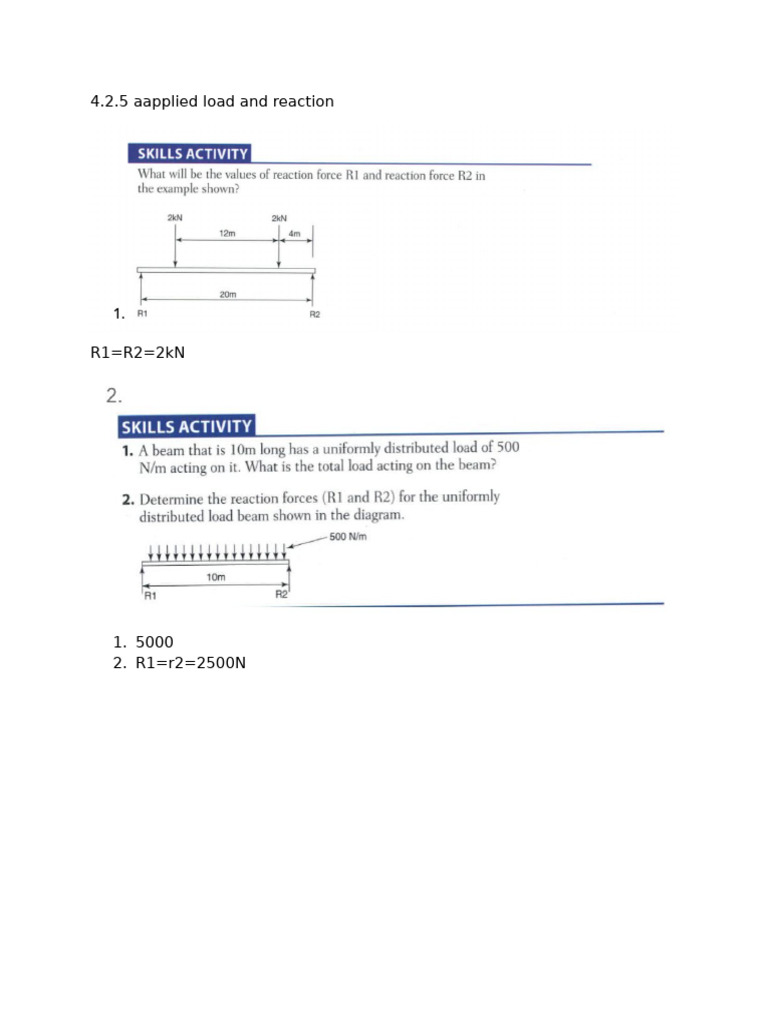 1103 Reaction, Moment, Material, Joint and Forces Cambridge Practice ...