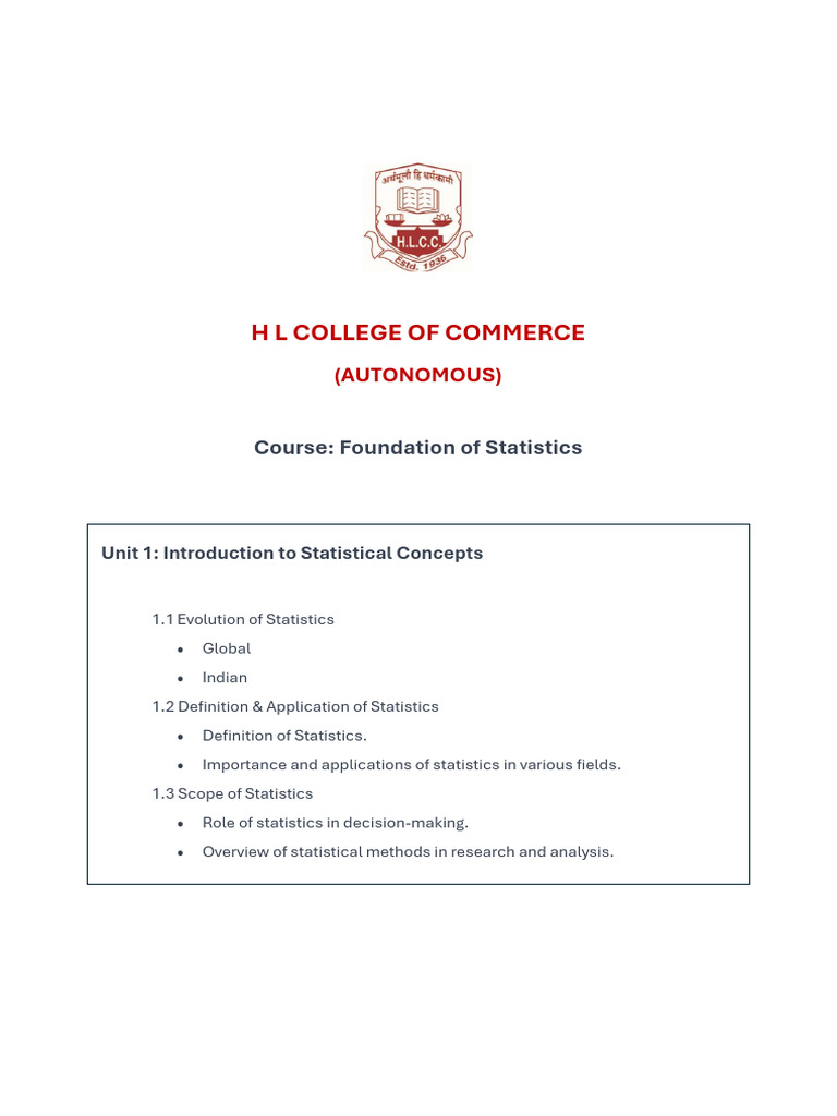 1.3. Scope of Statistics | PDF | Statistics | Data Analysis