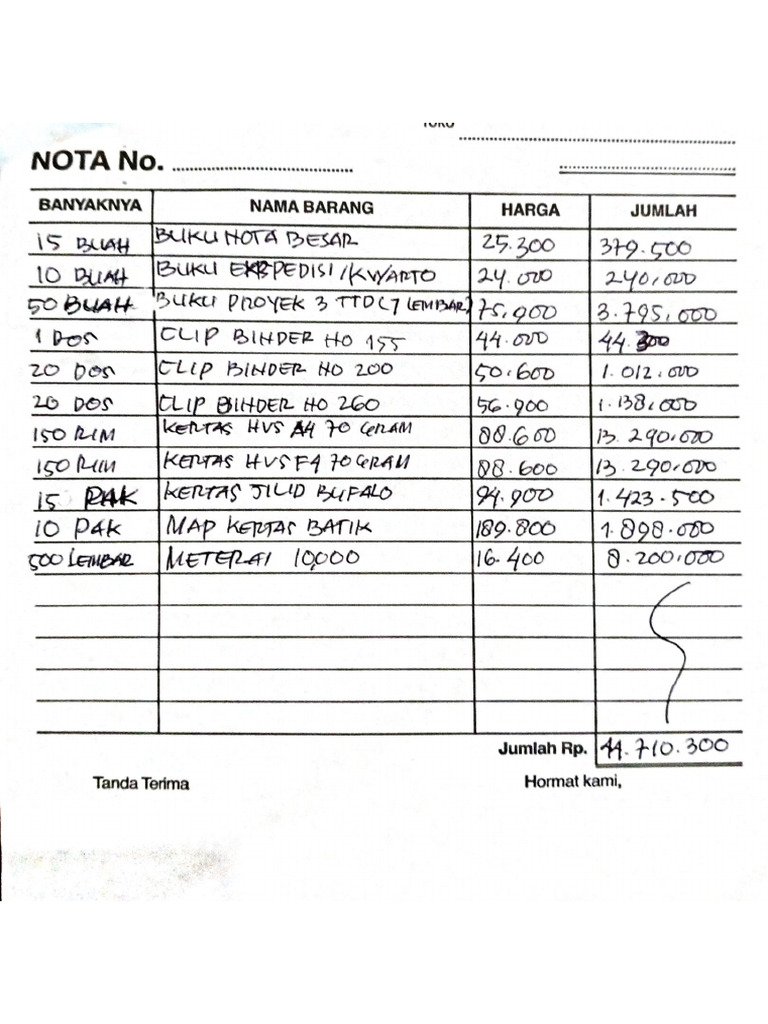 Nota Atk | PDF
