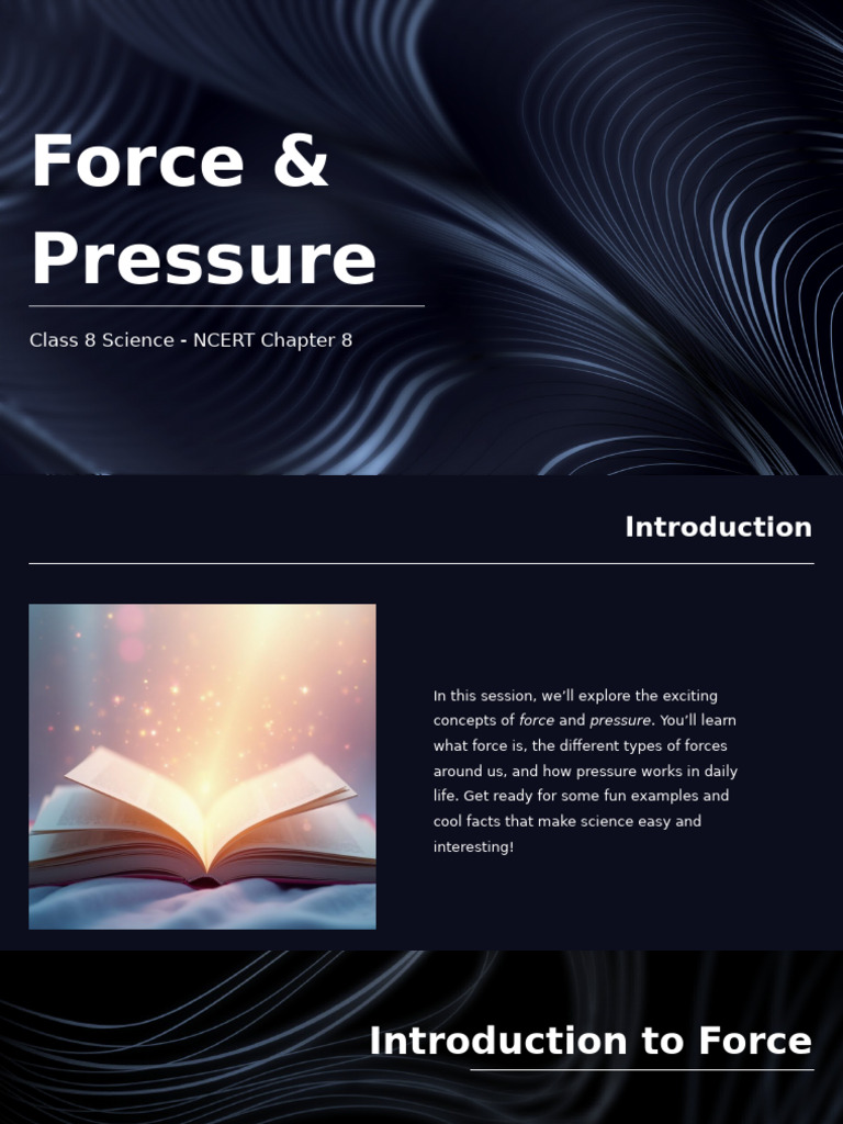 Force & Pressure | PDF | Force | Pressure