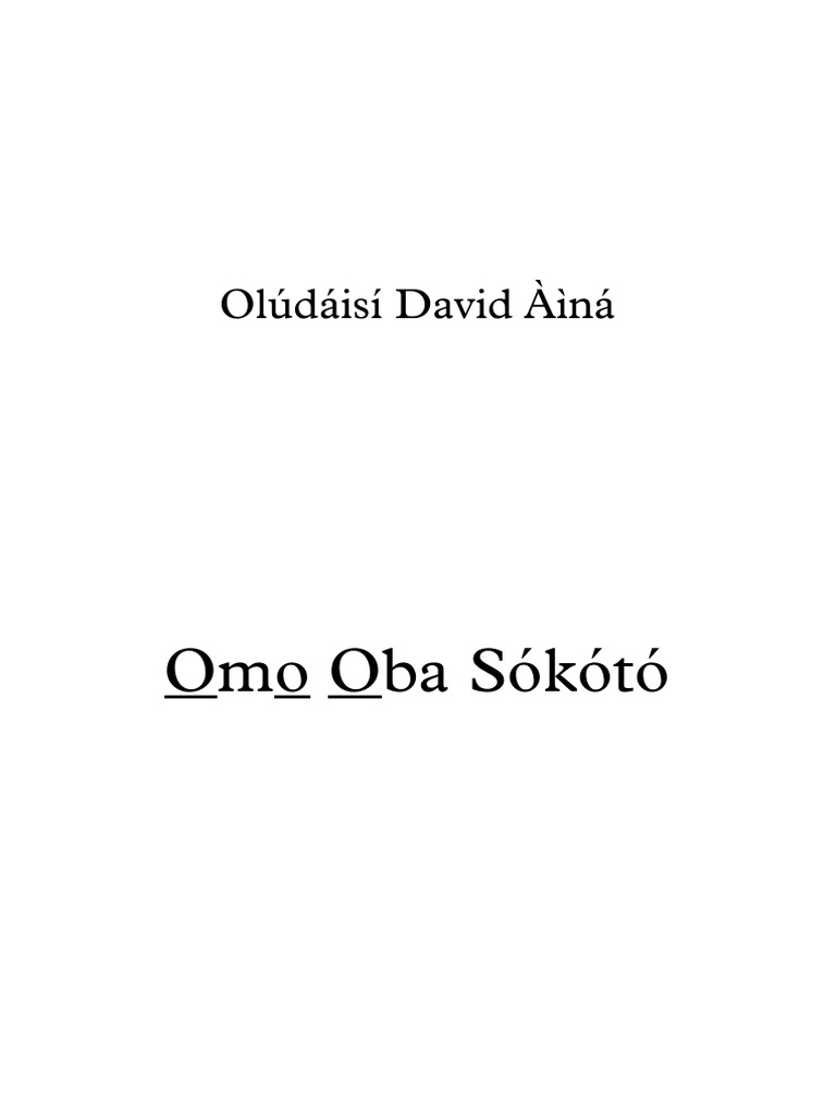 Omo Oba Sokoto - Final Open Score - Full Score | PDF