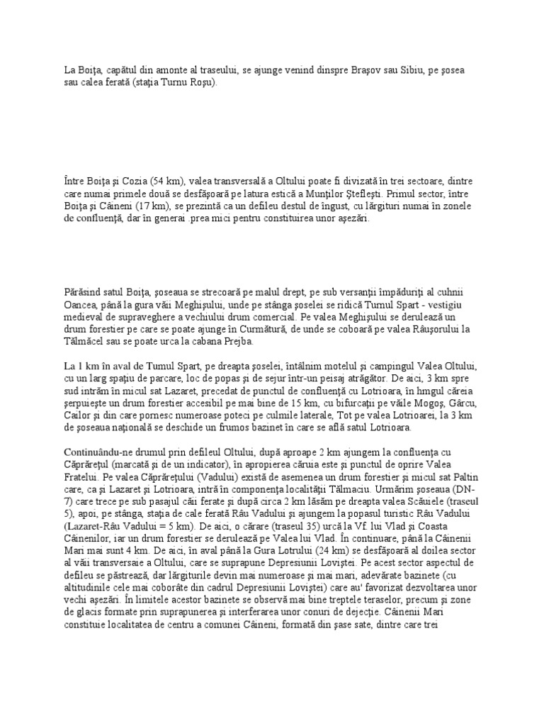 Muntii Lotru Trasee | PDF